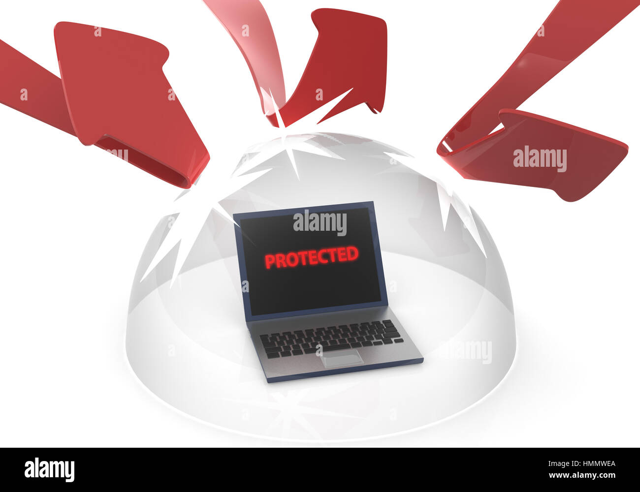 Protect your pc from attacks Stock Photo - Alamy