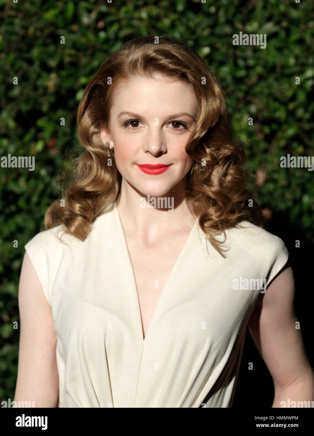 Ashley Bell arrives at the LoveGold Golden Globe Party on January 12 ...