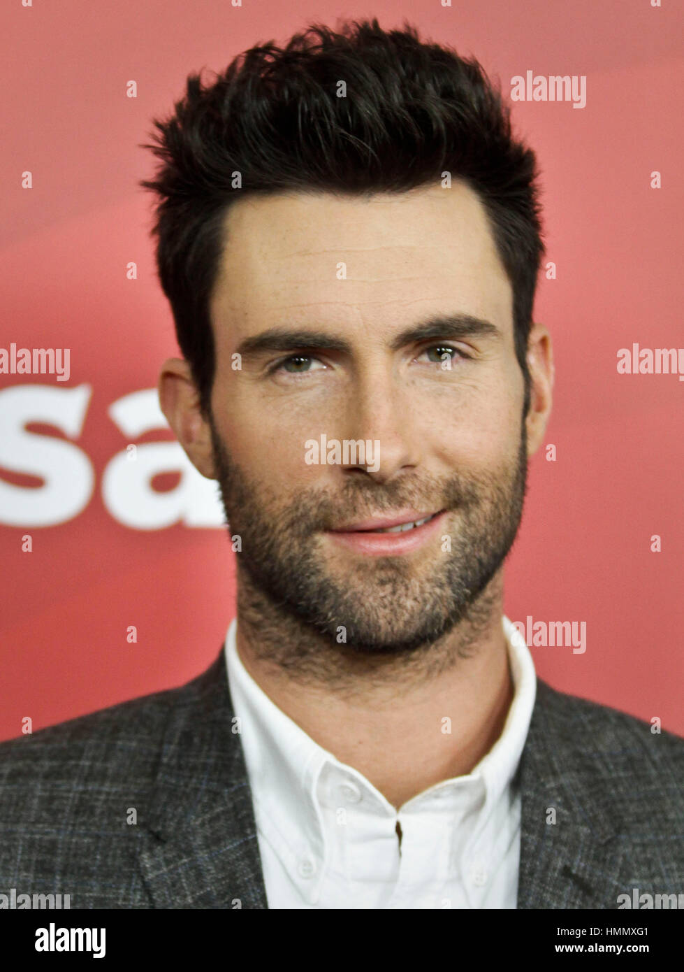 Adam Levine arrives at the NBCUniversal TCA Press Tour on January 6 ...