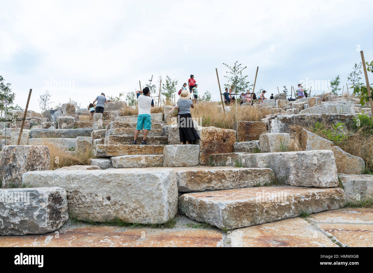 Outlook Hill and The Scramble on Governors Island, New York City, with ...