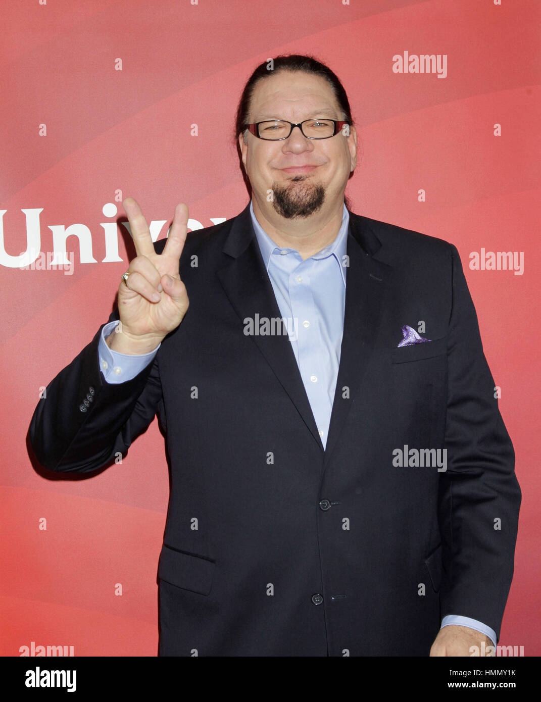 Penn Jillette arrives at the NBCUniversal TCA Press Tour on January 6 ...