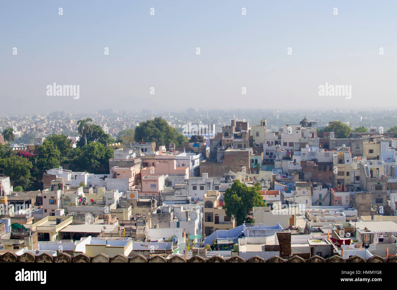 The city of Udaipur in India the top view Stock Photo - Alamy