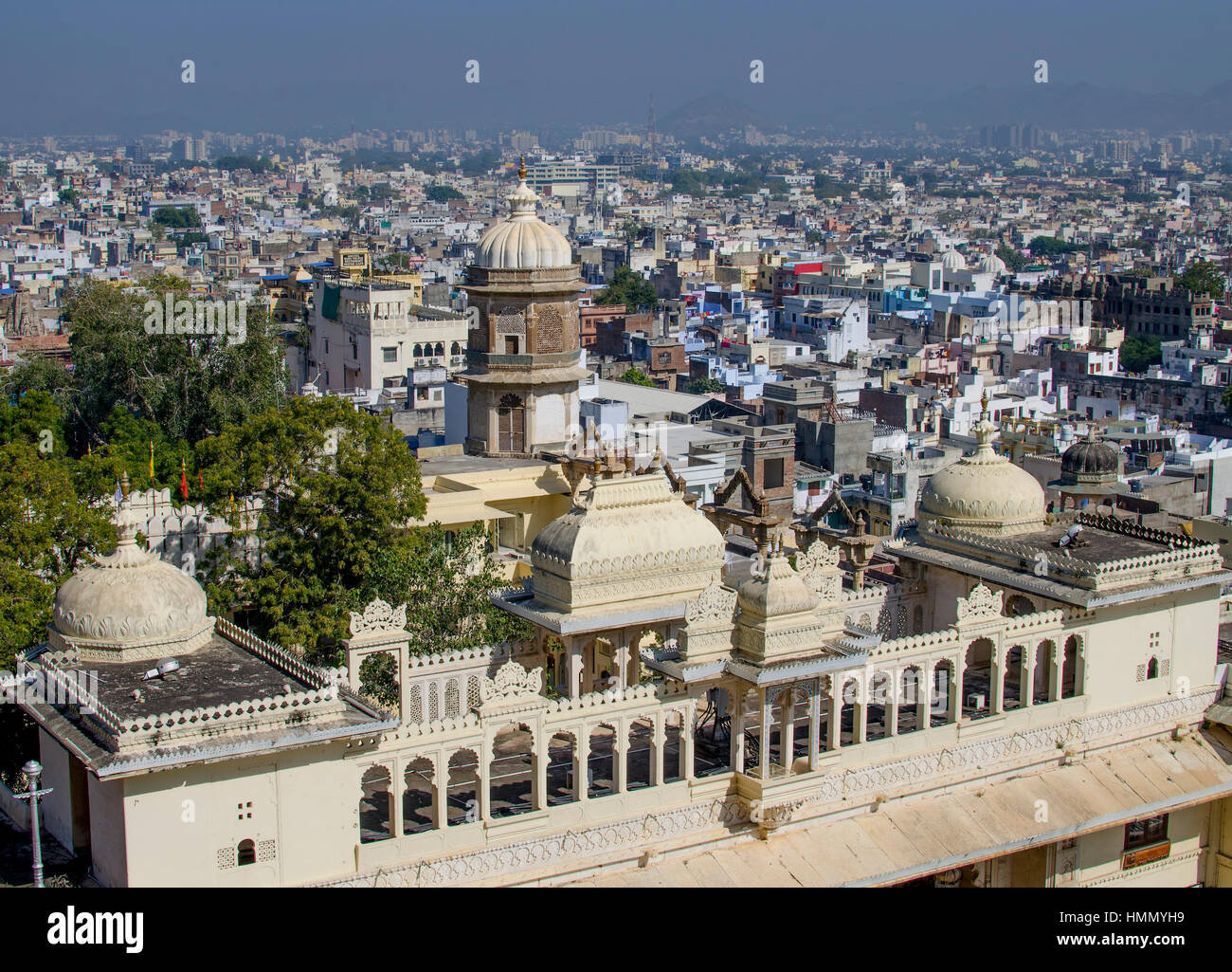 The city of Udaipur in India the top view Stock Photo - Alamy