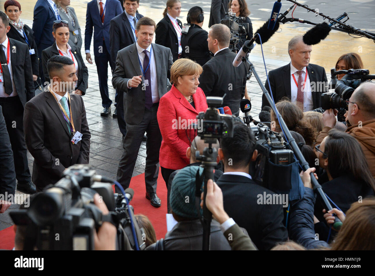 Valletta, Malta. 3rd February, 2017. German Chancellor Angela Merkel ...