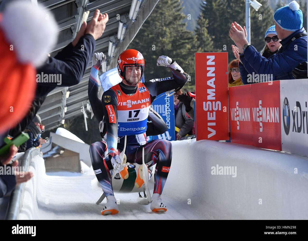 Oberhof, Germany. 04th Feb, 2017. German bobsleighers Robin Johannes ...
