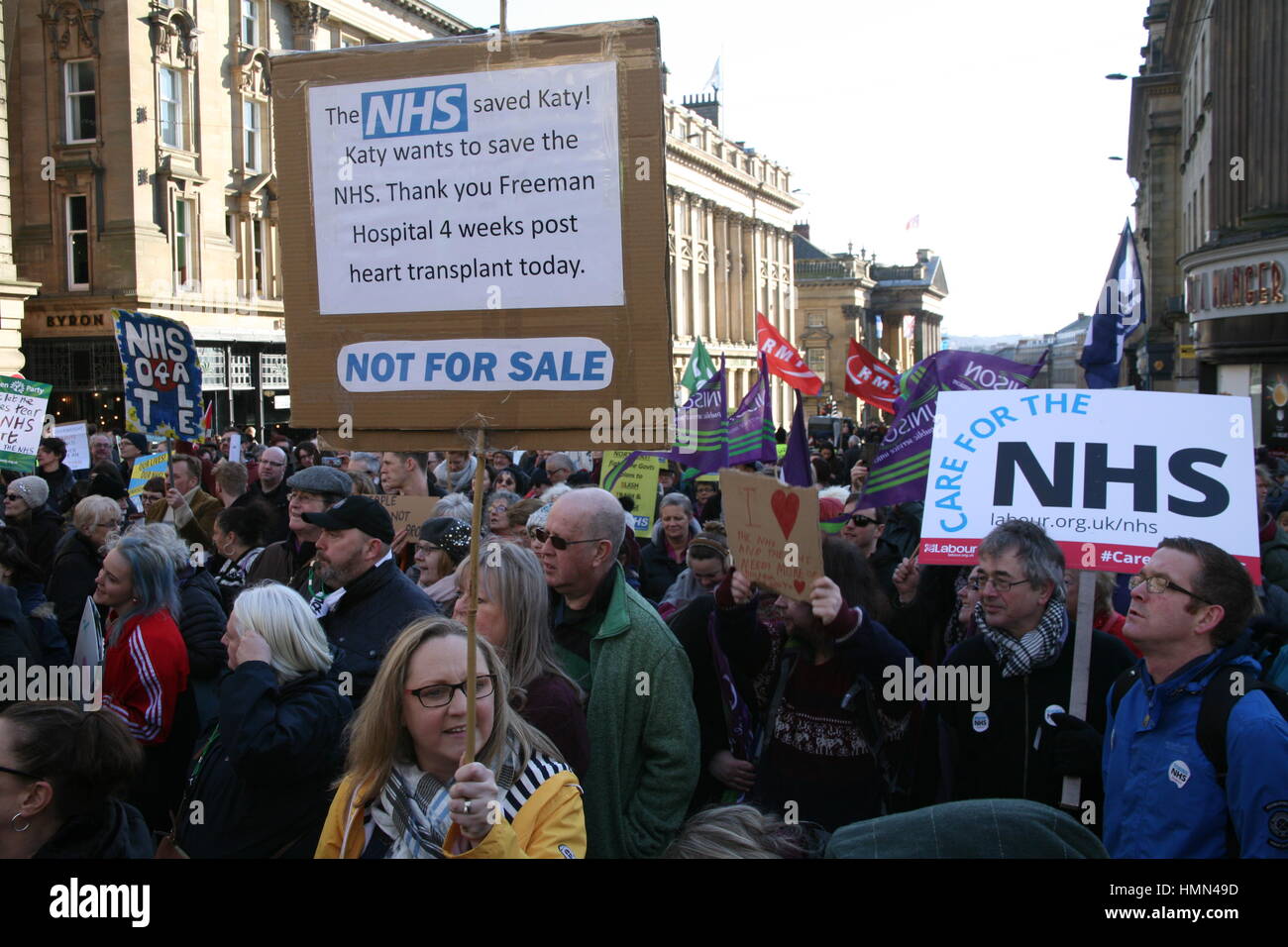Newcastle upon Tyne, UK. 04th Feb, 2017. Save our NHS March & Protest ...