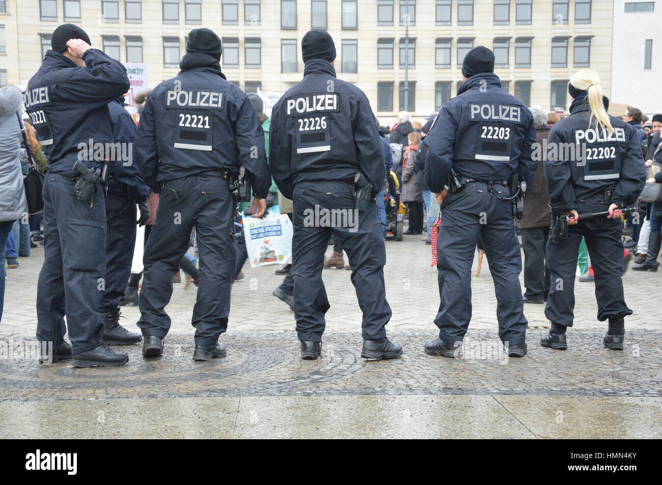 Berlin, Germany. 4th Feb, 2017 - Anti-Trump demonstration outside US ...