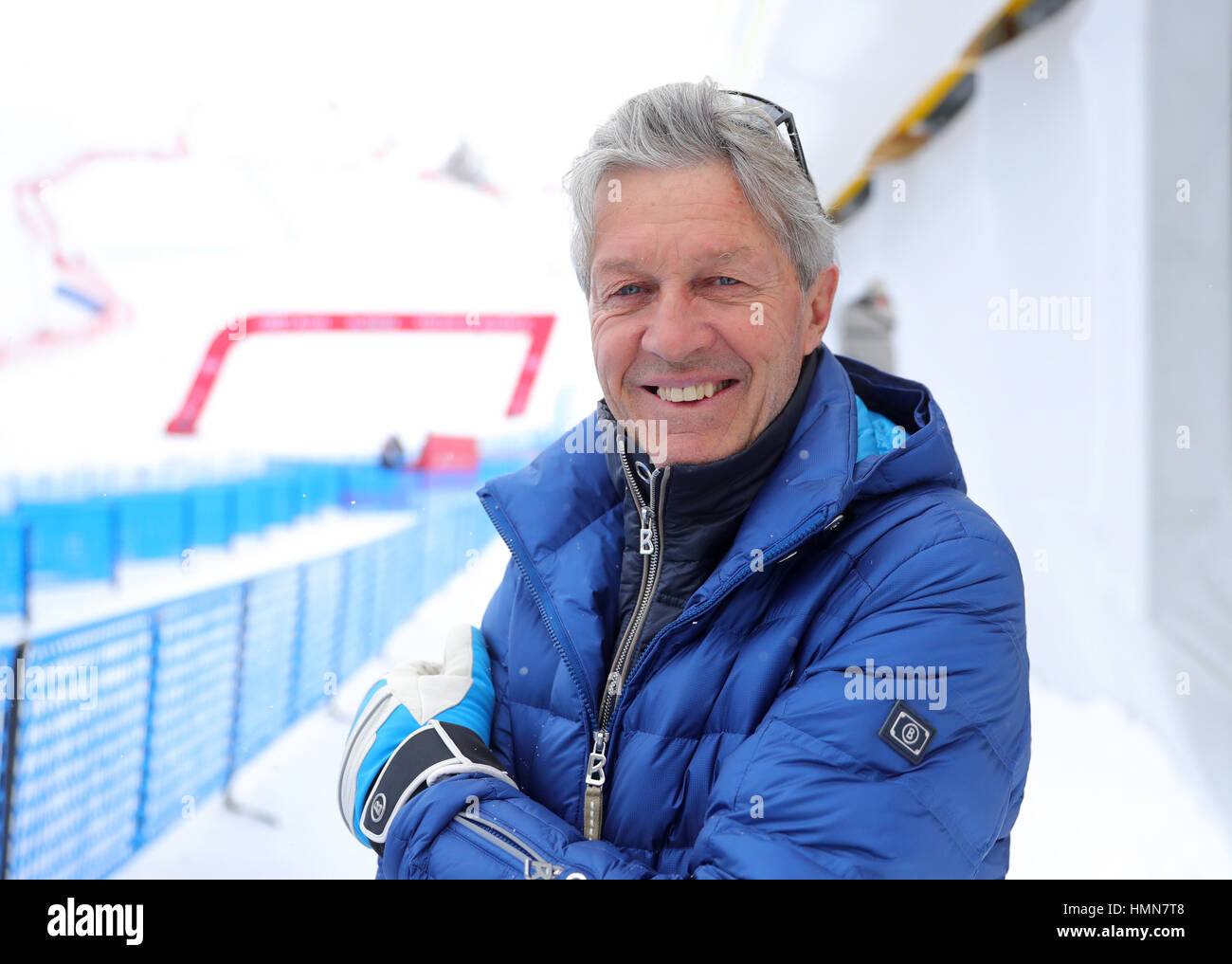 St. Moritz, Switzerland. 10th Feb, 2017. Slope designer and Olympic ...