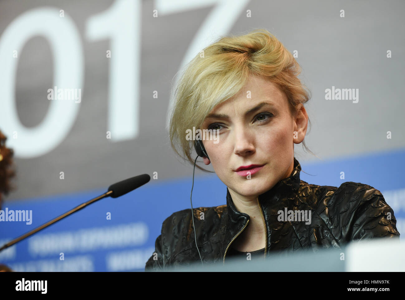 Berlin, Germany. 10th Feb, 2017. Actress Alexandra Borbely speaks ...