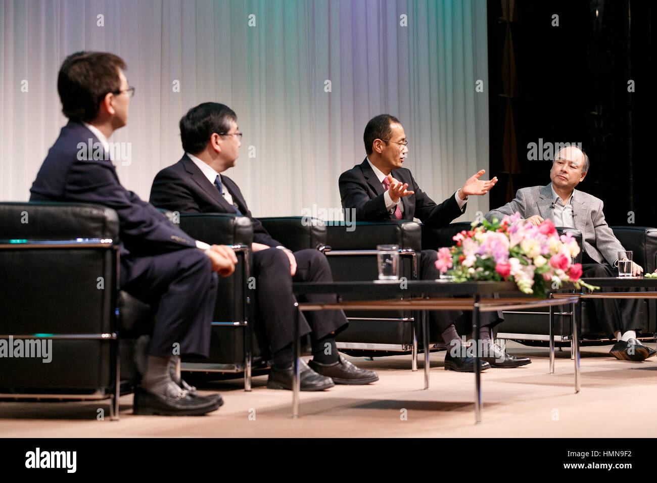 (L to R) Professional shogi player and chess FIDE Master Yoshiharu Habu ...