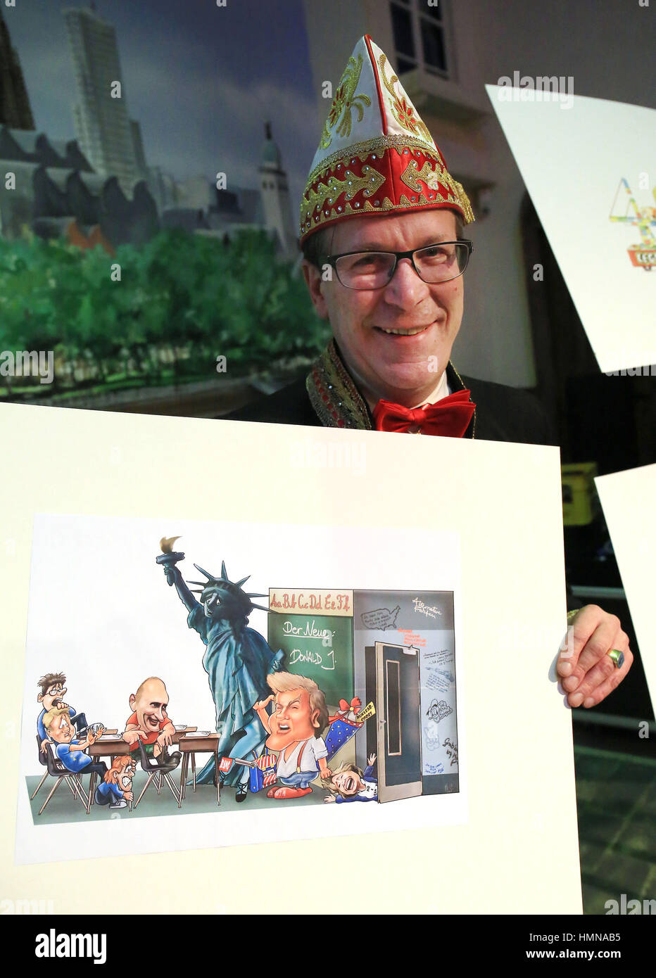 Cologne, Germany. 10th Feb, 2017. The leader of the Carnival Monday ...