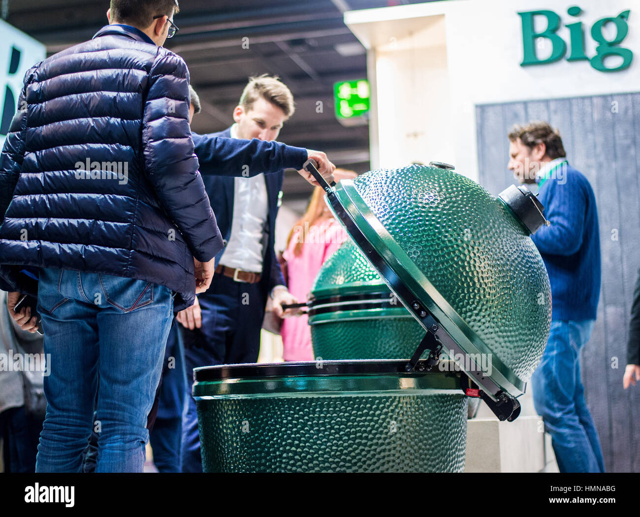 Visitors look at displayed items at the Ambiente Consumer Goods Show in ...
