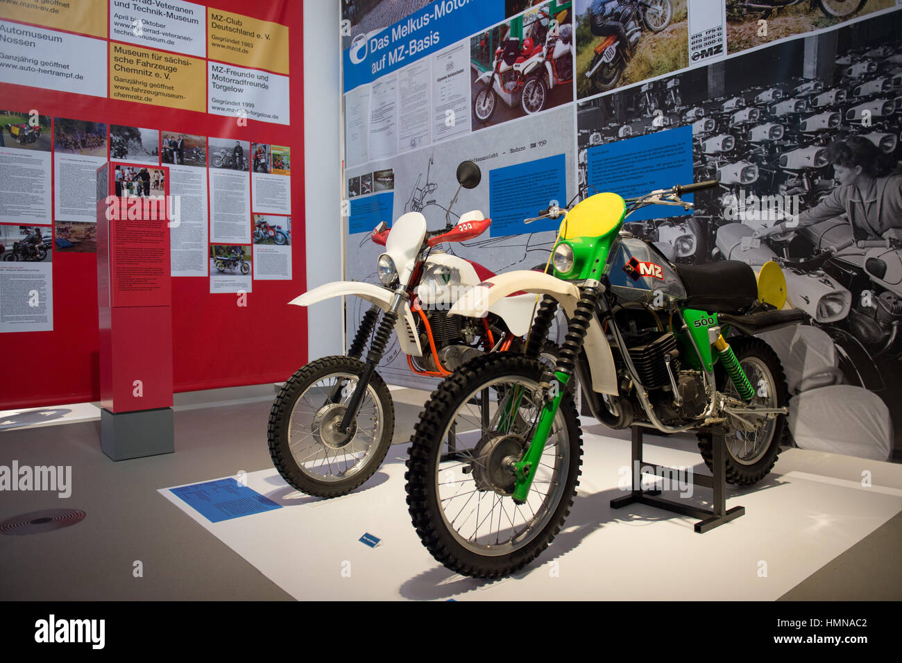 Dresden, Germany. 10th Feb, 2017. Motorbikes produced by formerly state ...