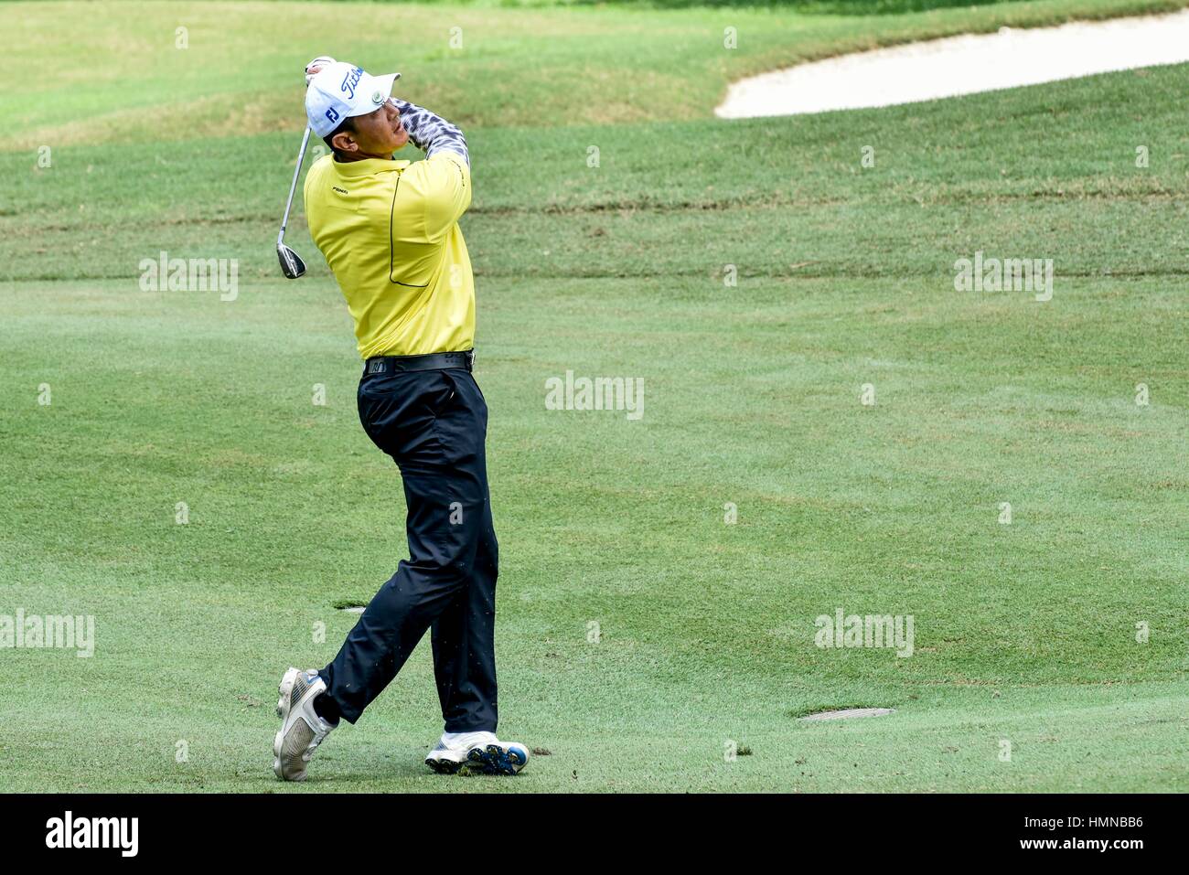 Kuala Lumpur, Malaysia. 10th February 2017. Anthony KANG of USA plays a ...