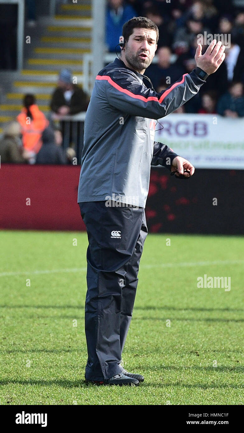 England Rugby U20 coach Ian Vass during the Under-20 6 Nations match at ...