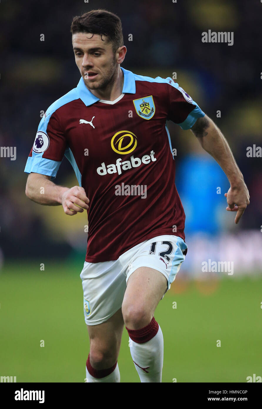 Burnley's Robbie Brady during the Premier League match at Vicarage Road ...