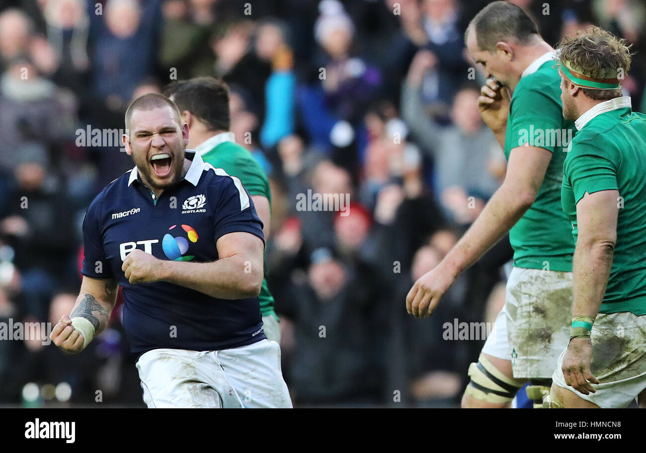Scotland's Gordon Reid celebrates after the RBS 6 Nations match at BT ...