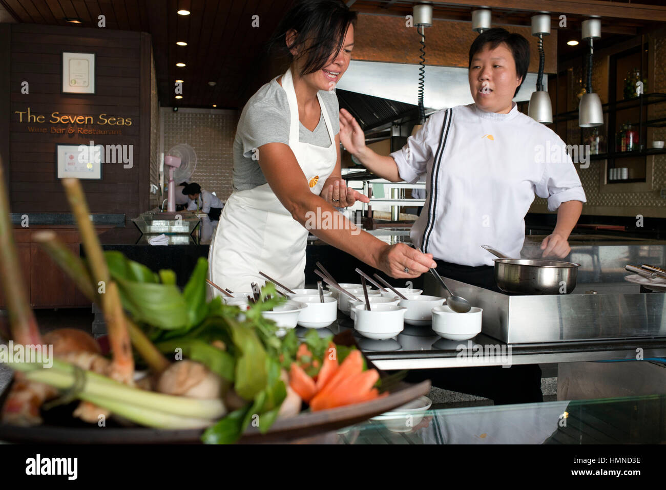 Thai Cooking Classes in The Seven Seas Wine Bar & Restaurant, Pimalai ...