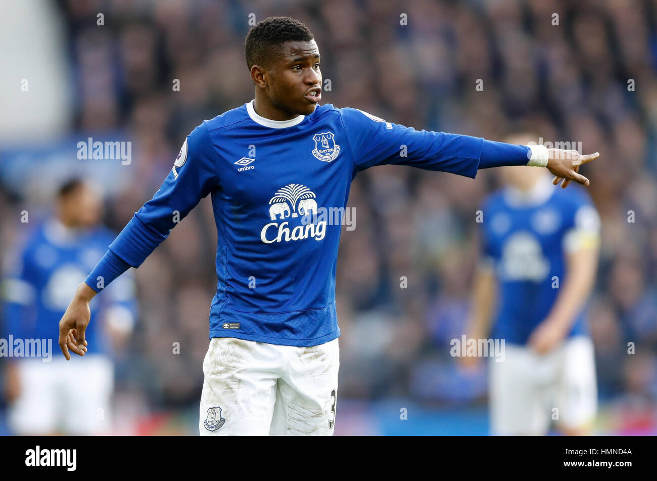 Everton's Ademola Lookman during the Premier League match at Goodison ...