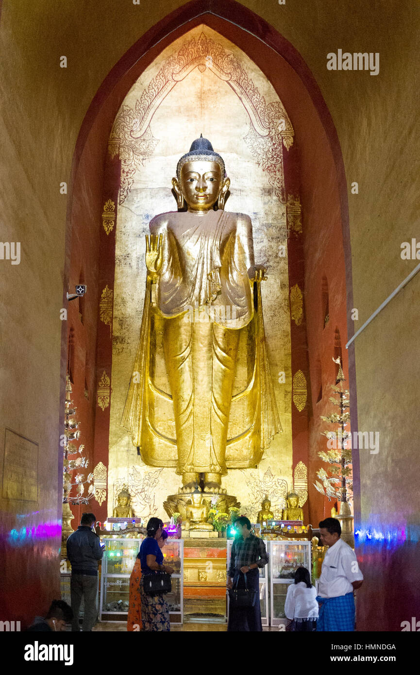 Myanmar (ex Birmanie). Bagan, Mandalay region. Temple of Ananda. Large ...