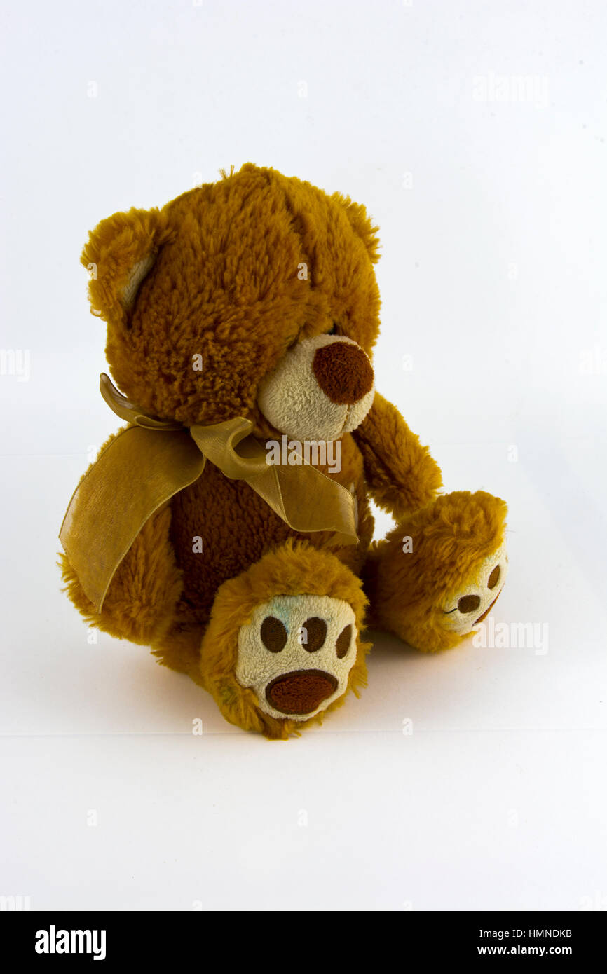 Soft and plush toys on a white background Stock Photo - Alamy