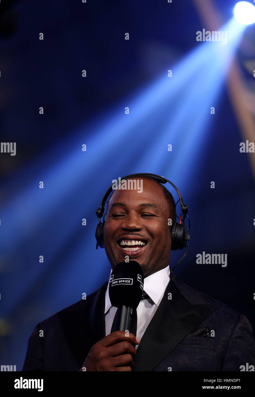 Former boxer Lennox Lewis at Olympia London Stock Photo - Alamy