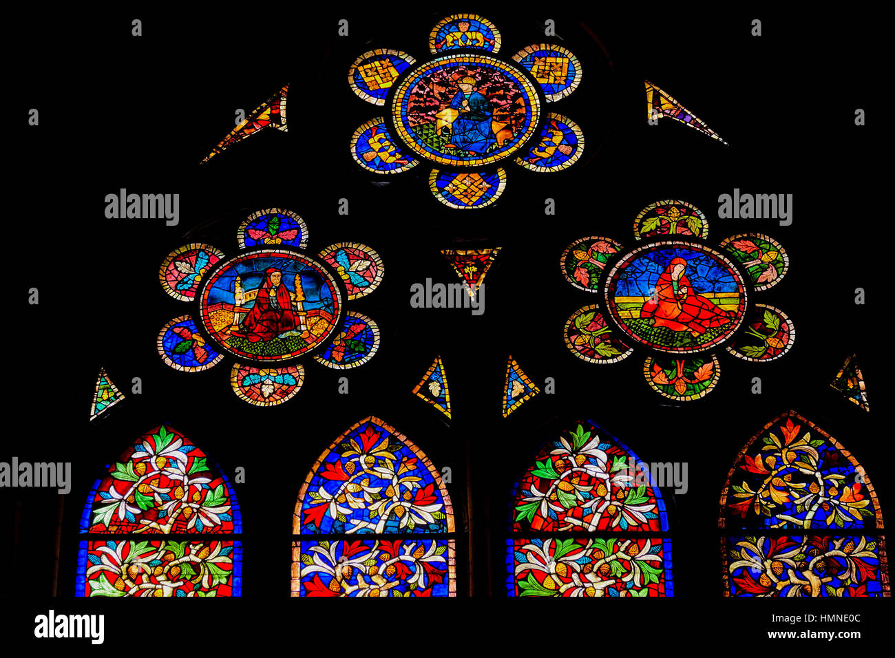 Medieval gothic stained glass window hi-res stock photography and ...
