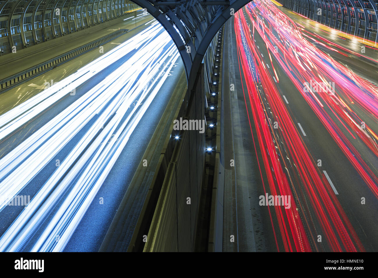 Car traffic on high-speed road, long exposure Stock Photo - Alamy