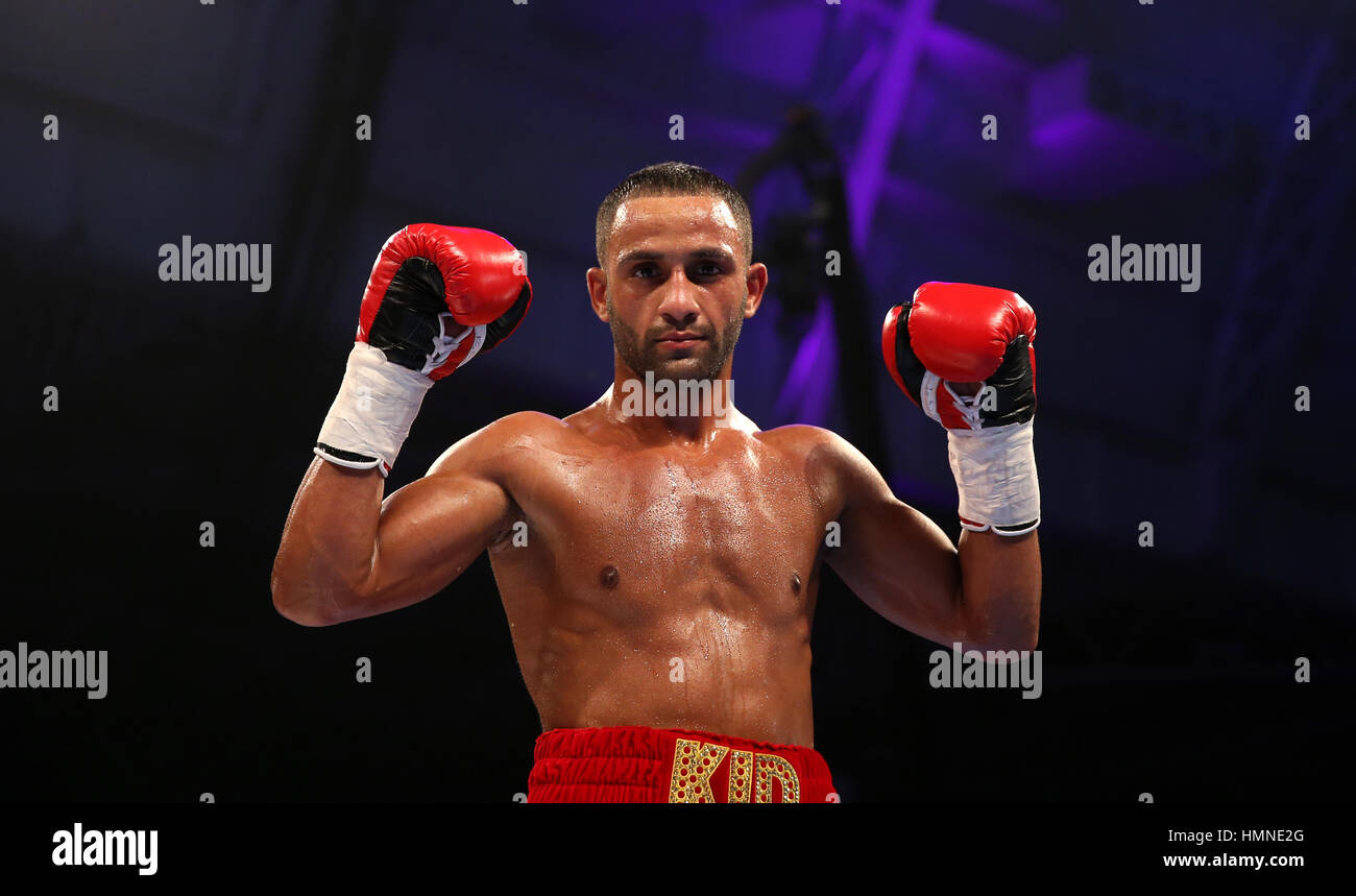 Kid Galahad celebrates after the vacant IBF International super ...