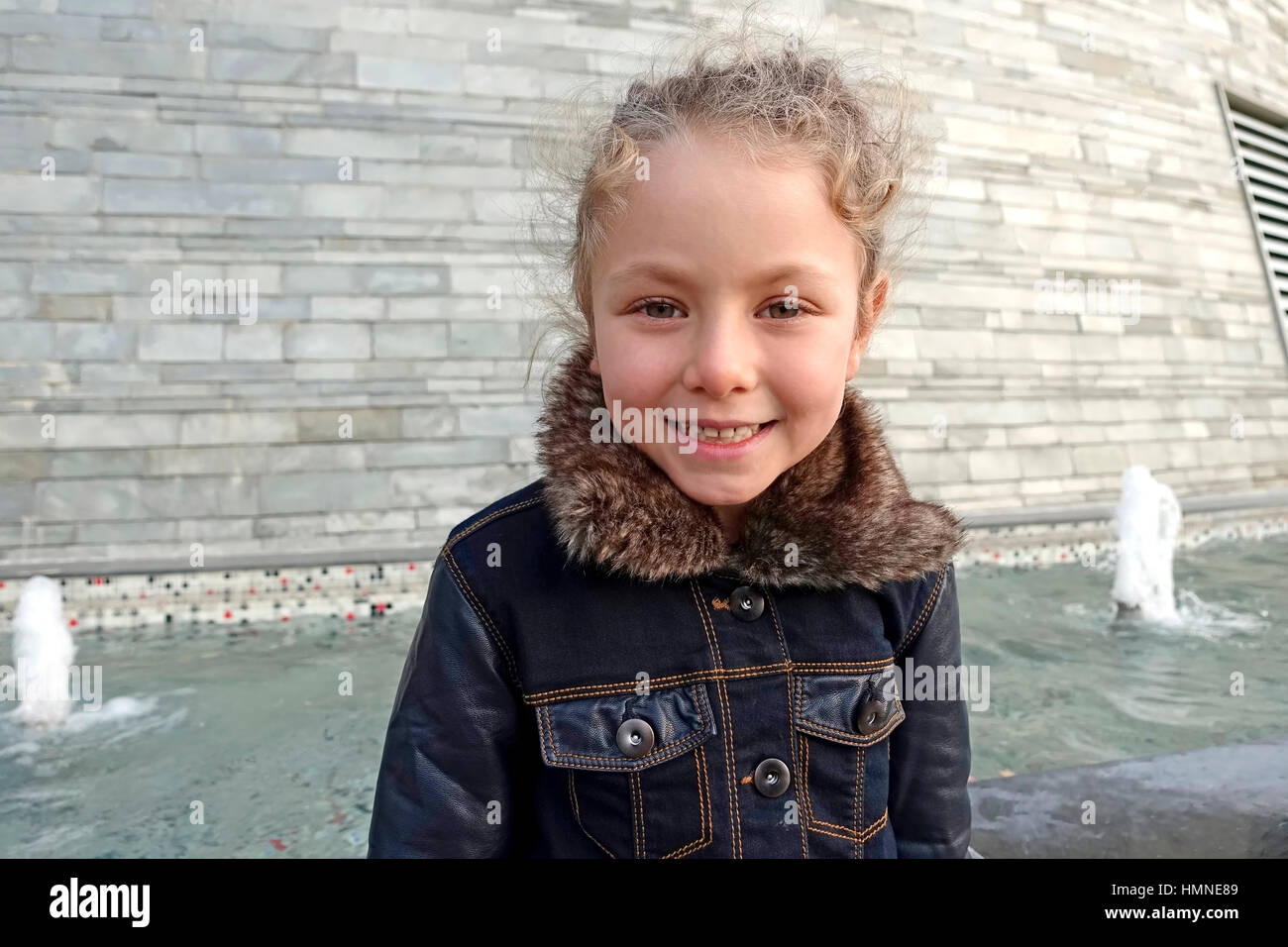 Young little girl posing in autumn, turkish model Stock Photo - Alamy
