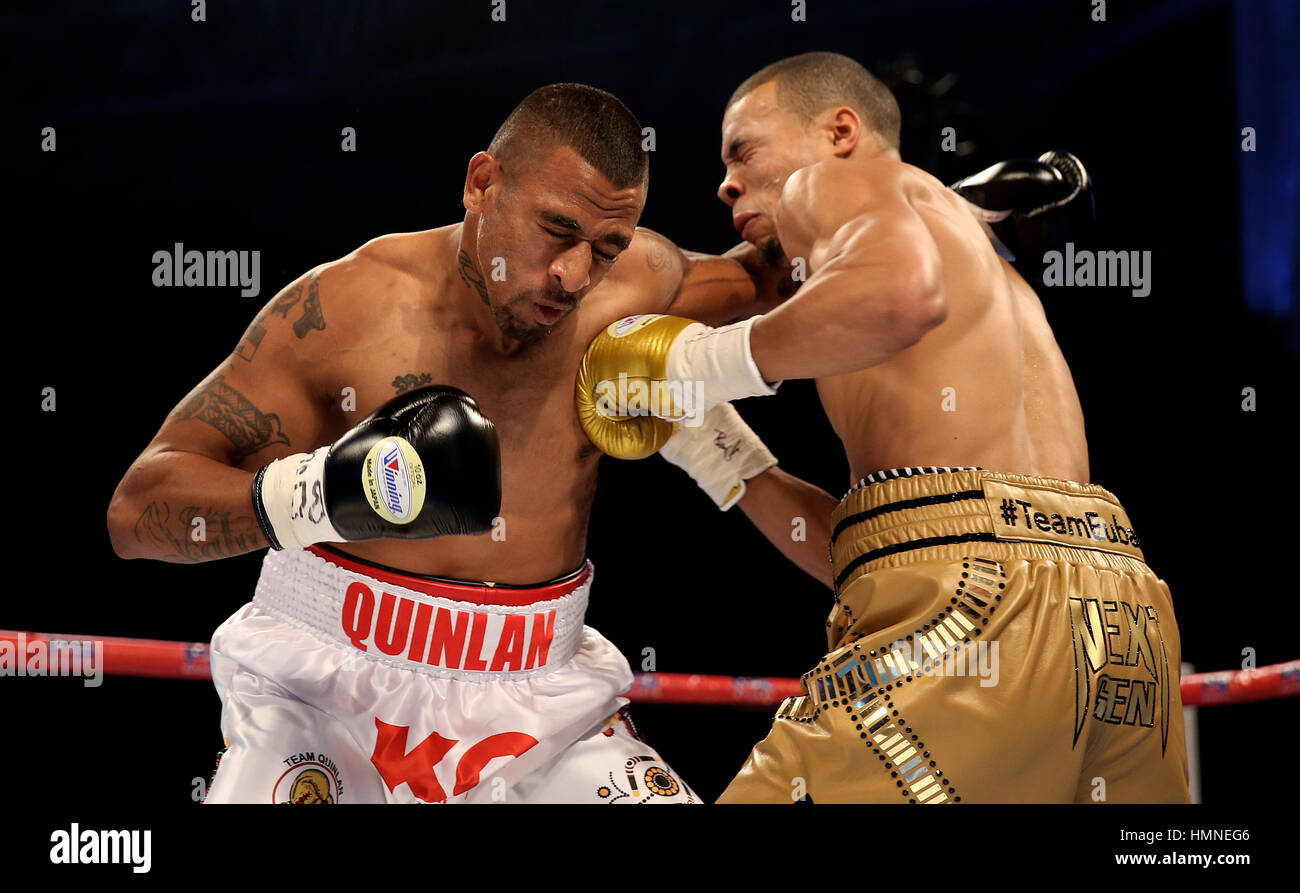 Renold Quinlan and Chris Eubank Jr during the IBO World super ...