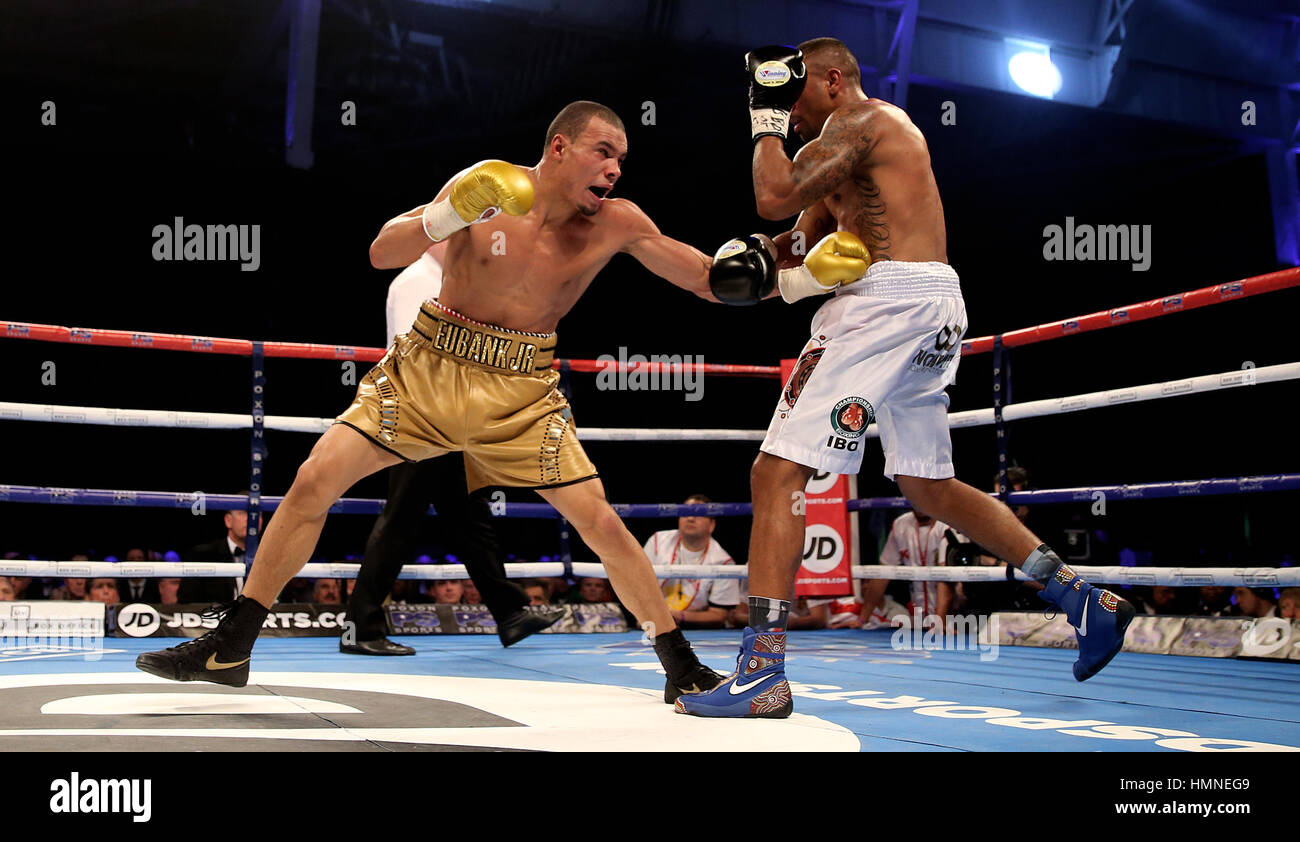 Renold Quinlan and Chris Eubank Jr during the IBO World super ...