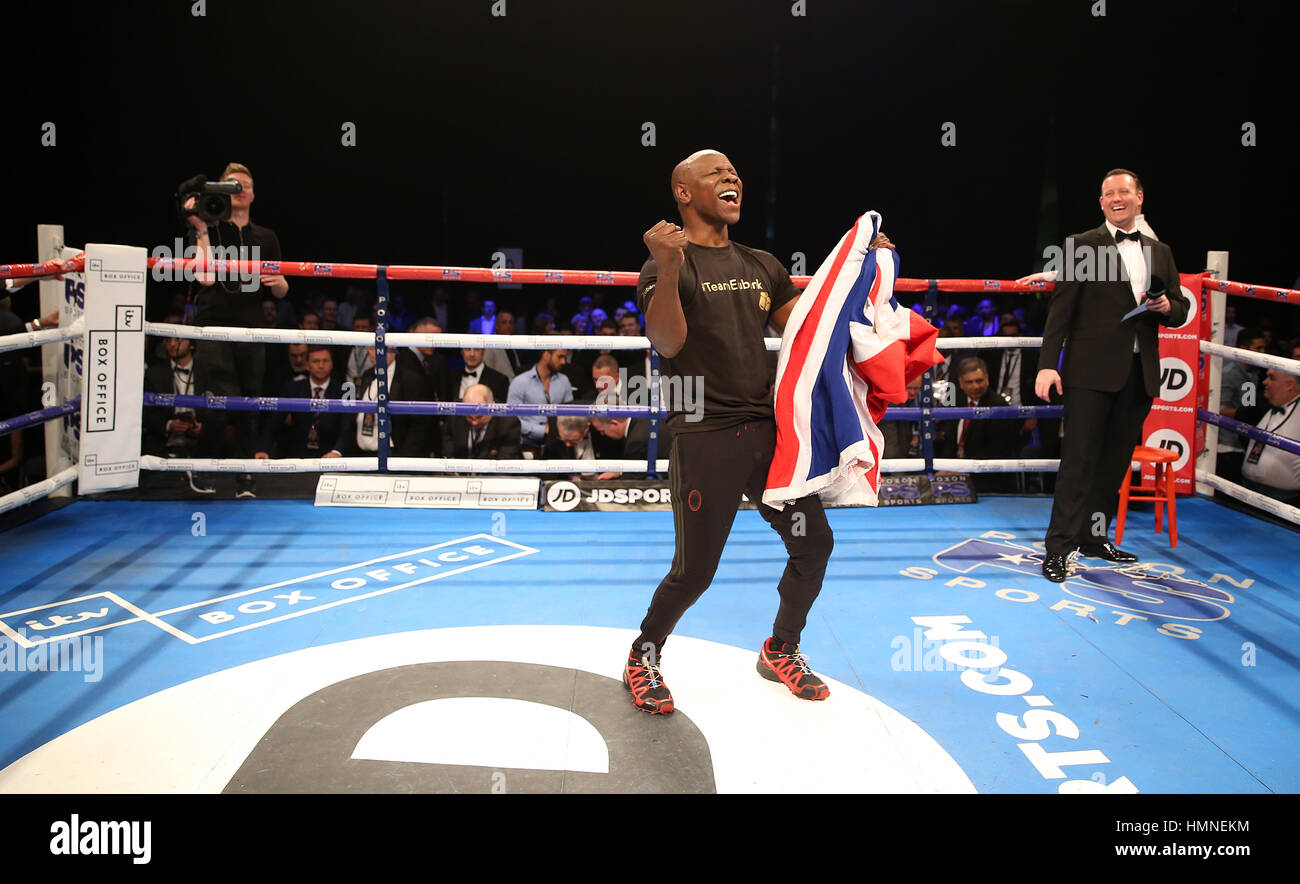 Chris Eubank Snr celebrates his son's victory over Renold Quinlan after ...
