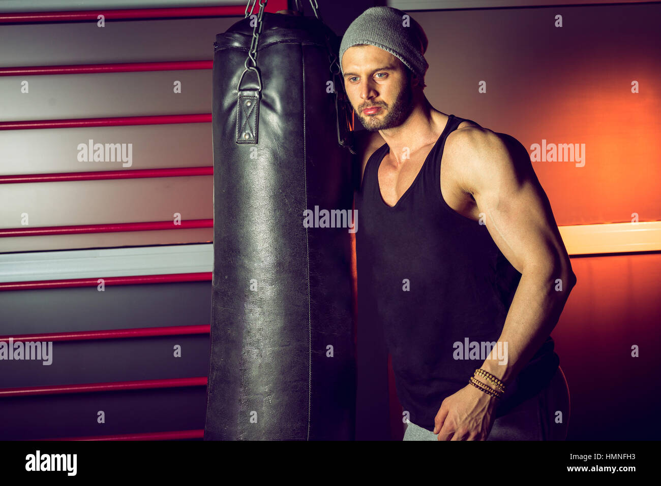 Big boxing punching bag in hi-res stock photography and images - Alamy