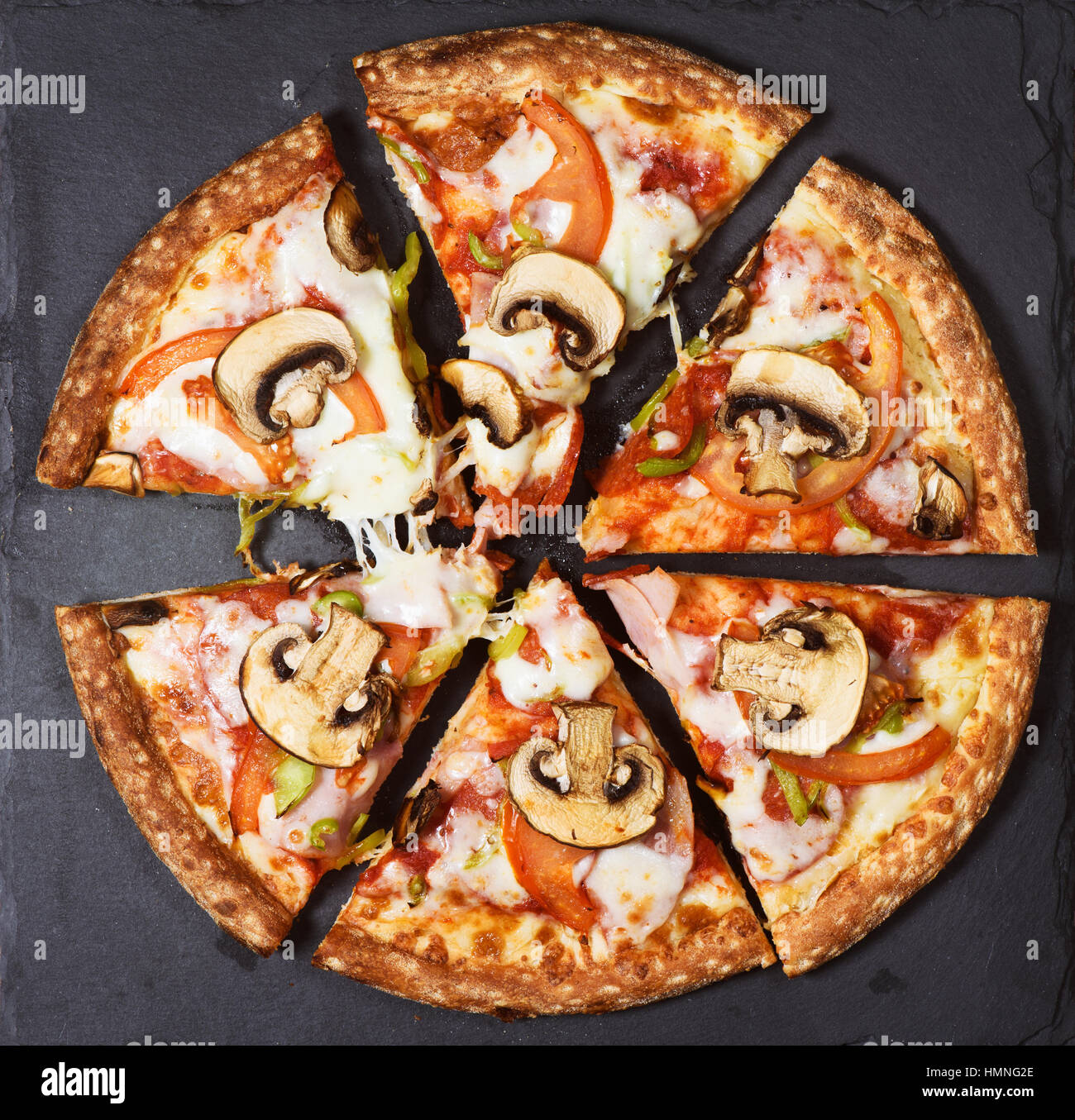 Pizza top view hi-res stock photography and images - Alamy