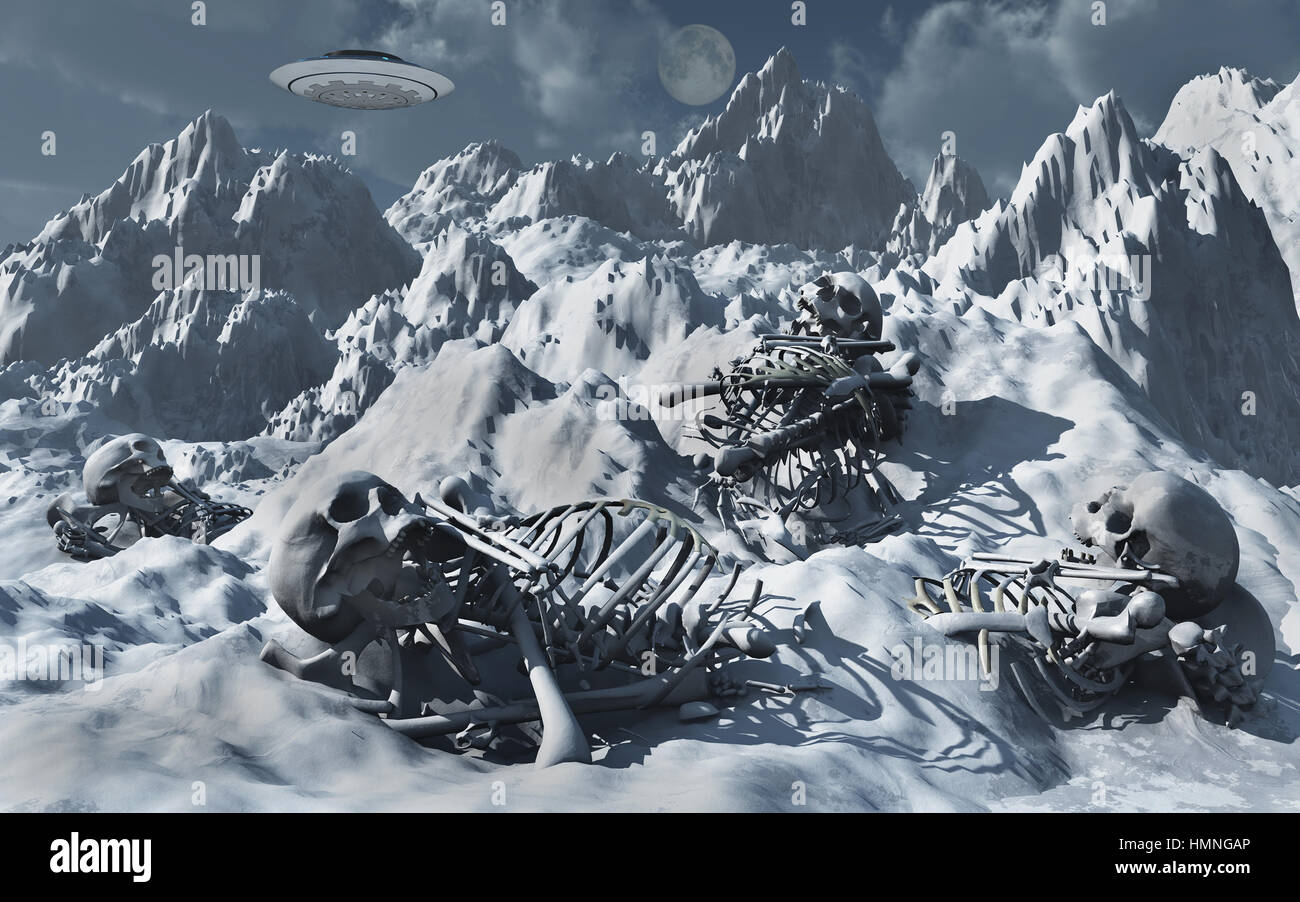 Skeletal Remains Of Members Of A Dead Alien Civilization At The ...