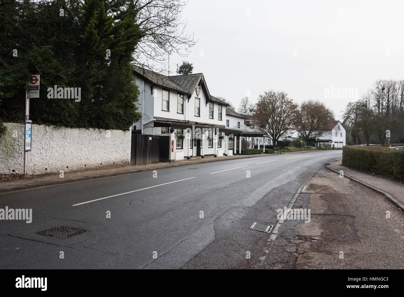 Burford Bridge Hotel next to Box Hill, Surrey, England, UK Stock Photo ...