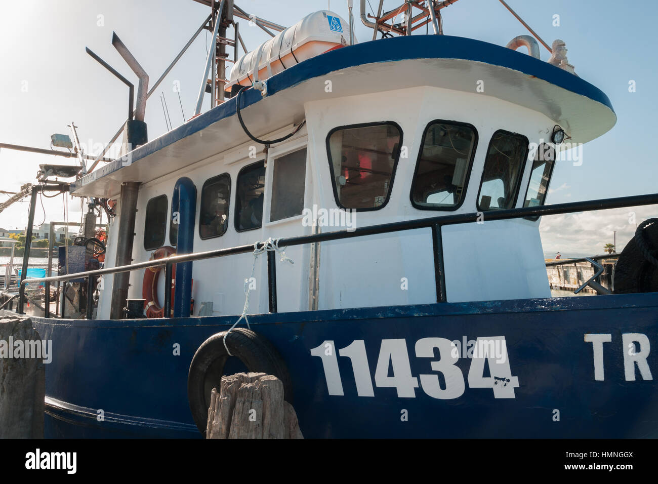Long line fishing trawler in Ahuriri harbour a port for the fishing ...