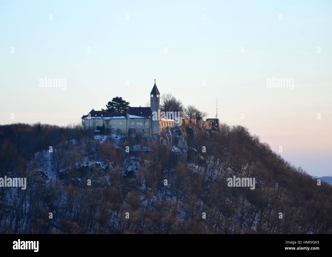Aerial View of Hohenneuffen Castle at Swabian Alps, Baden-Wuerttemberg ...