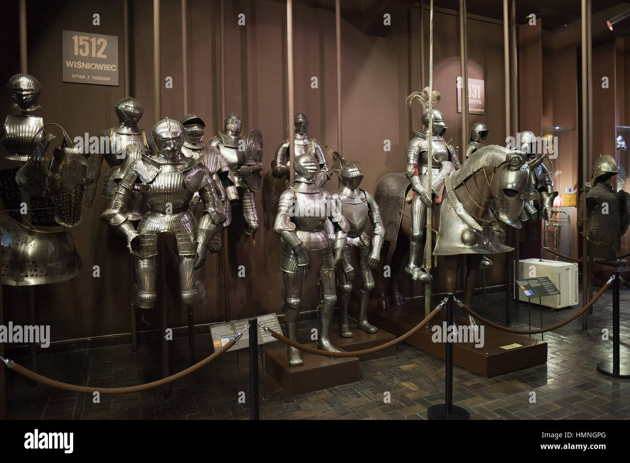Knights with full plate armours, exhibition in Polish Army Museum in ...