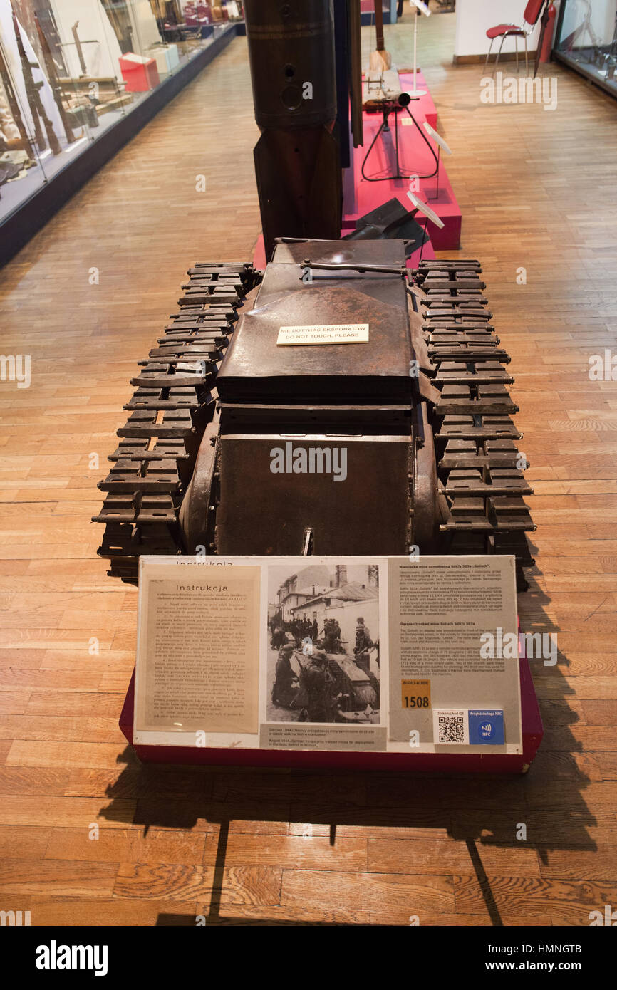 German tracked mine Goliath SdKfz 303a at Warsaw Uprising Hall in ...