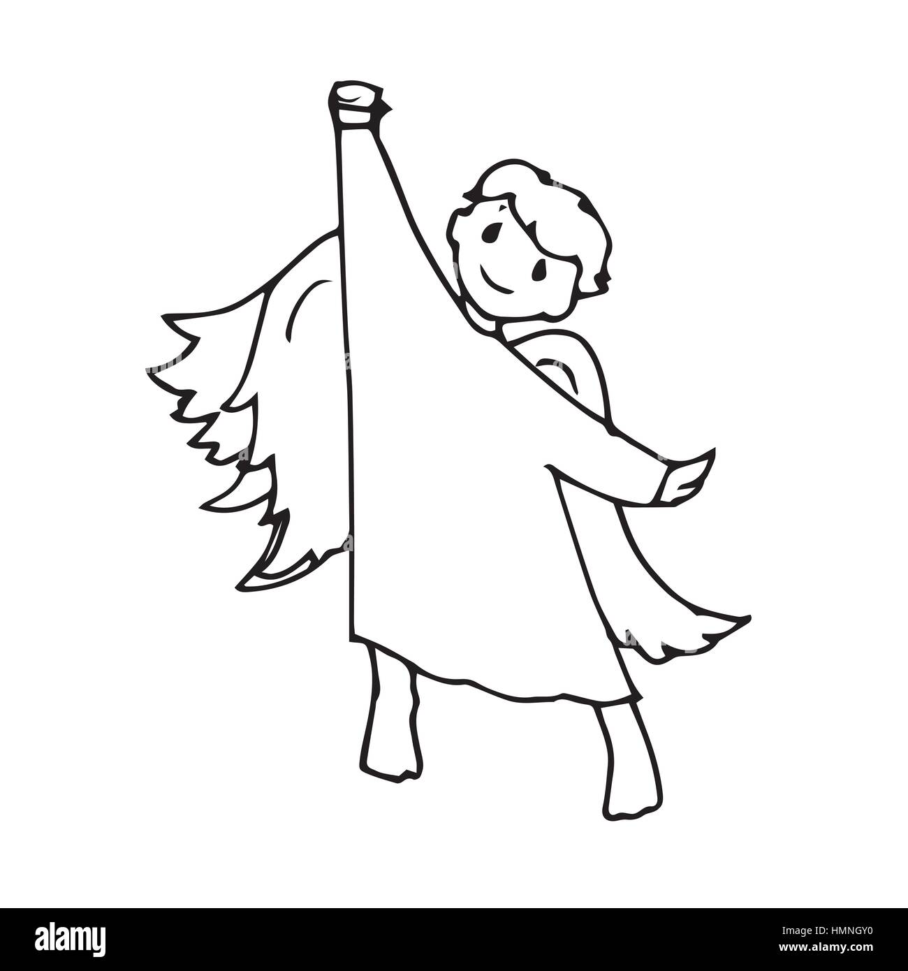 Boy cartoon cute illustration superhero vector Cut Out Stock Images ...