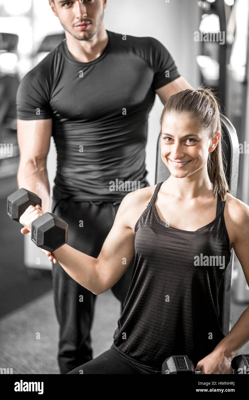 Woman bicep curl hi-res stock photography and images - Alamy