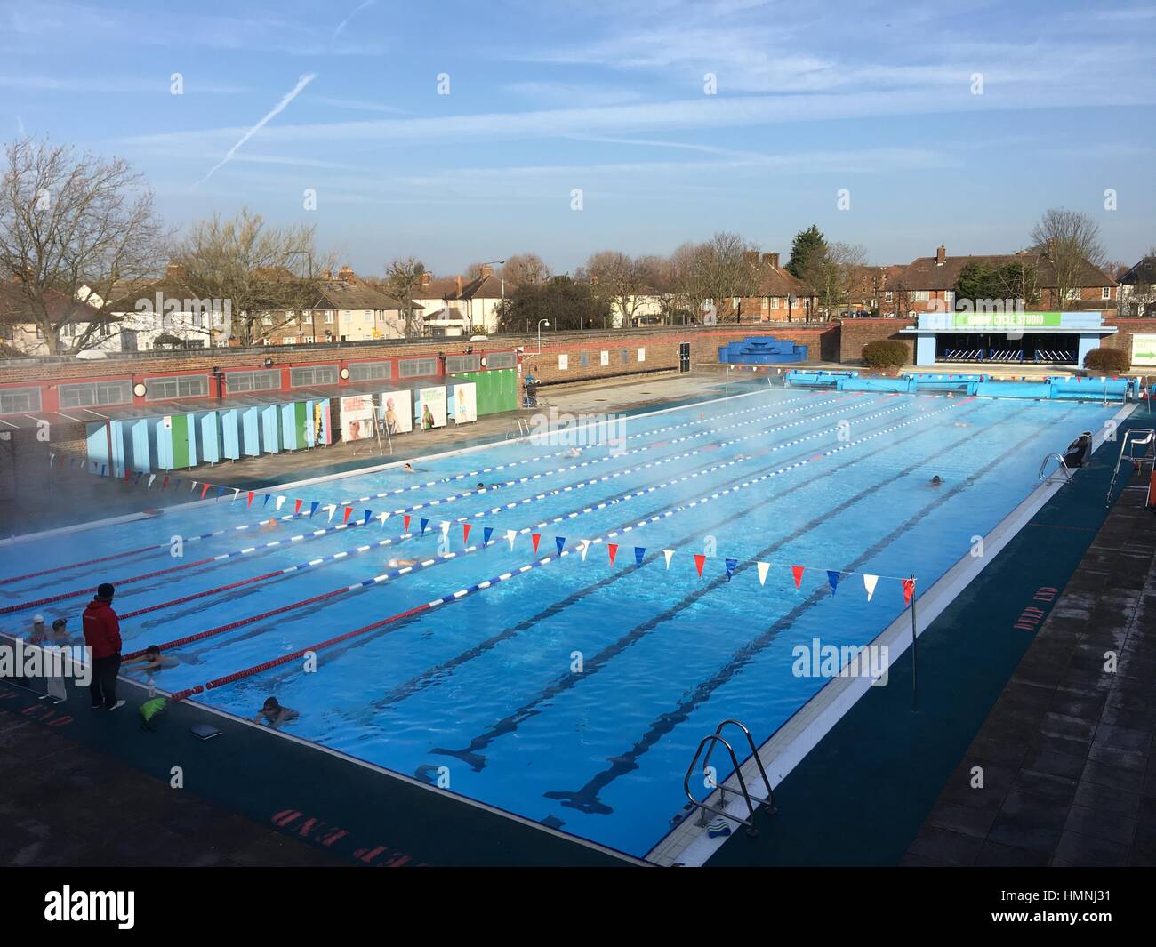 Charlton Lido's heated 50m outdoor swimming pool in Hornfair Park ...
