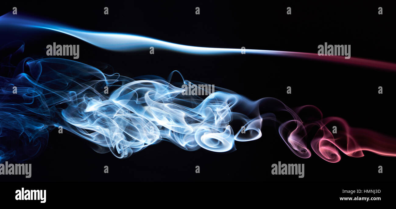 colorful fog waves isolated on black background Stock Photo - Alamy