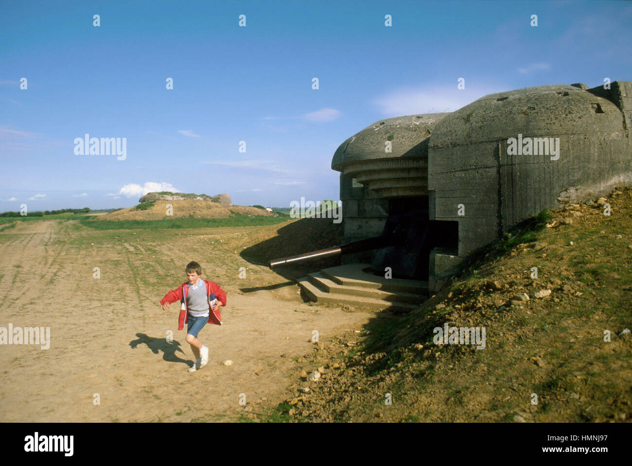 Normandy(France), sites of allied landing of June 1944, German coastal ...