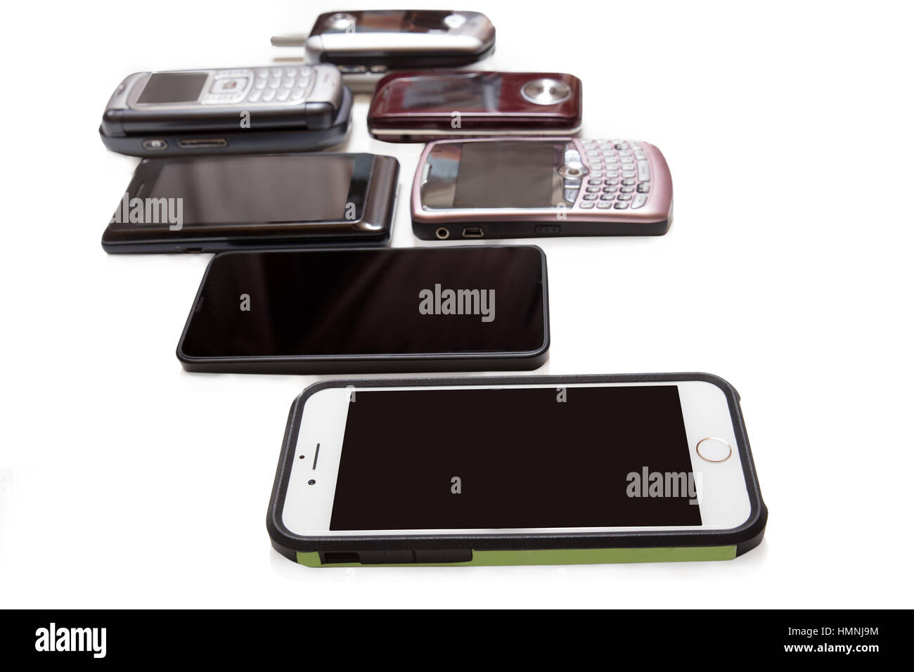 Many smart mobile phones hi-res stock photography and images - Alamy