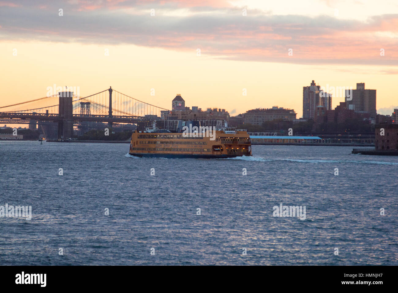 Staten island ferry, Hudson River, New York City, United States of ...