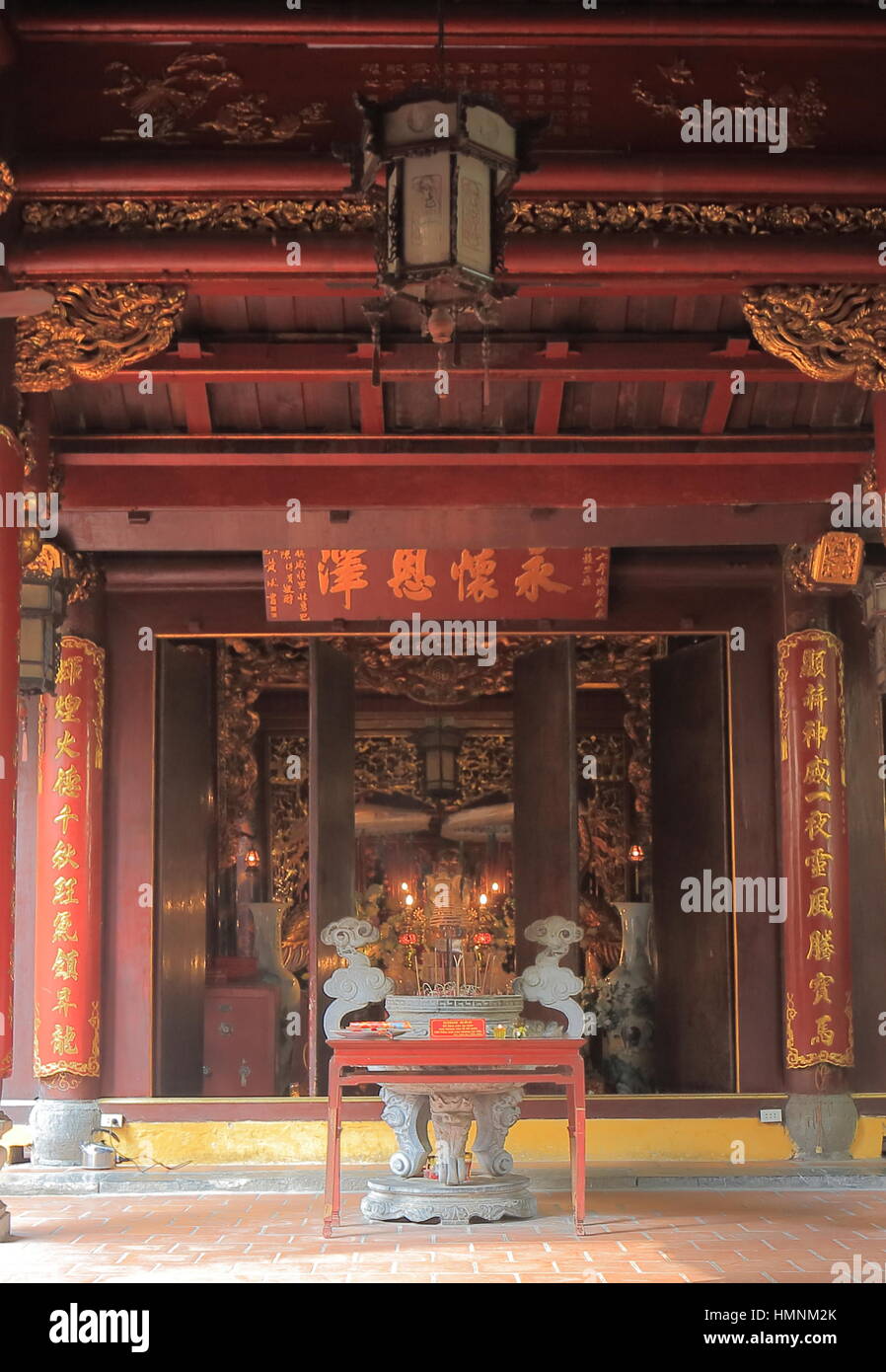 Bach Ma temple in Old Quarter in Hanoi Vietnam Stock Photo - Alamy