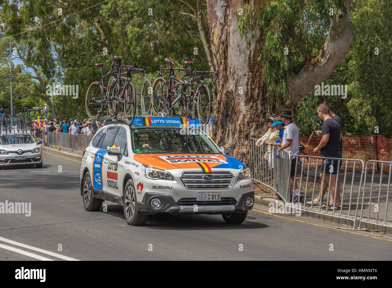 The Tour Down Under races around the street circuit of central Adelaide ...